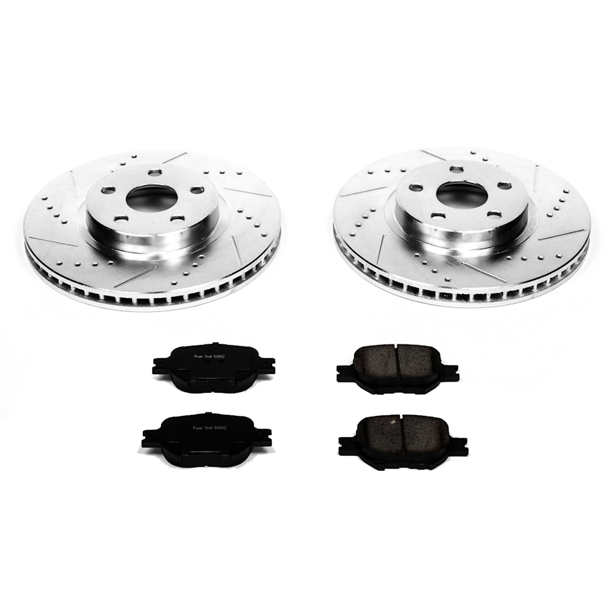 K2313 Powerstop Brake Disc and Pad Kits 2-Wheel Set Front for Scion tC ...