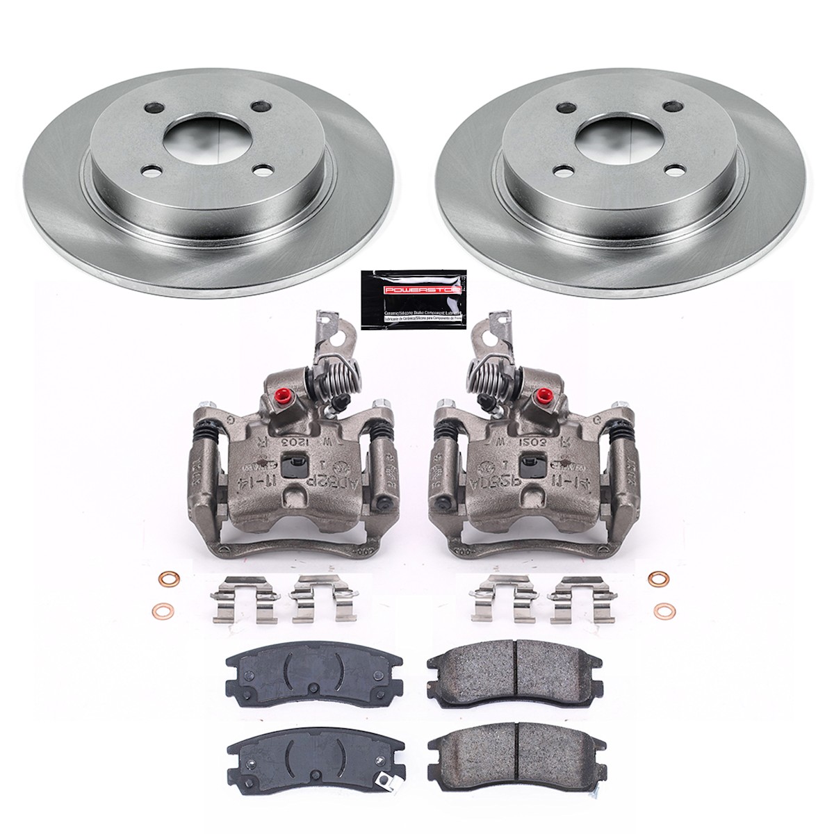 KCOE7752 Powerstop Brake Disc and Caliper Kit Rear for Saturn SL SC2 ...
