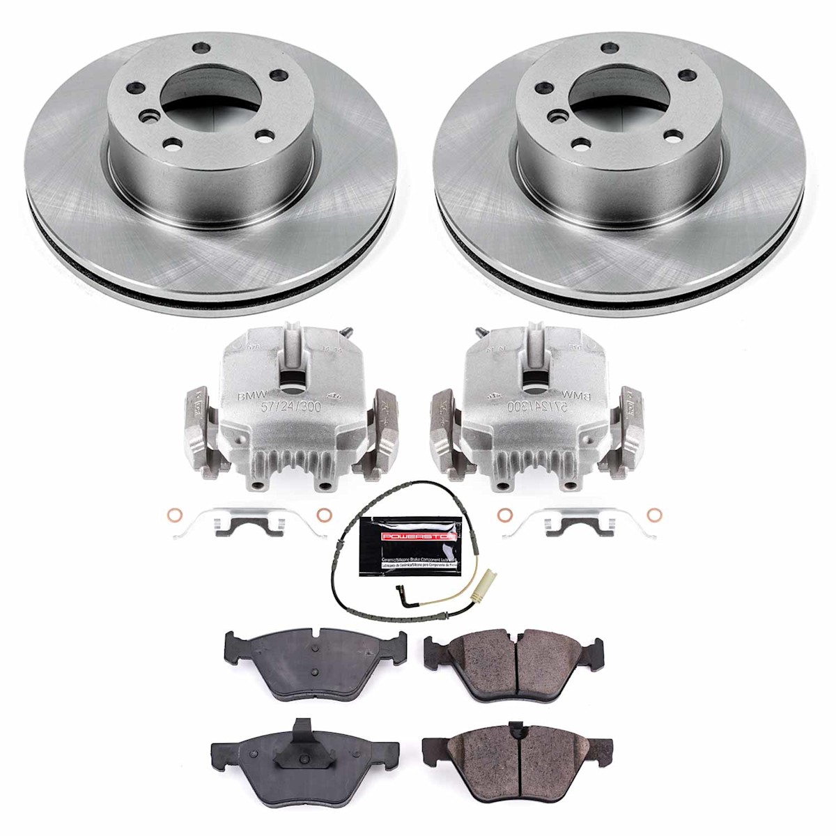 KCOE4589 Powerstop Brake Disc and Caliper Kit Front for 325 Sedan E92 3 ...