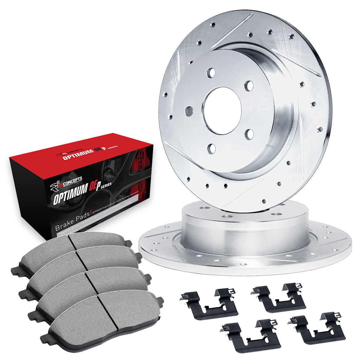 WGUH1-74086 R1 Concepts 2-Wheel Set Brake Disc and Pad Kits Front for ...