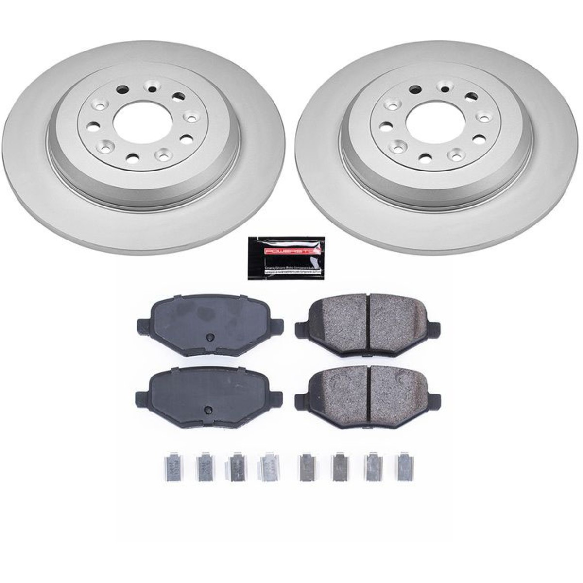 CRK8846 Powerstop 2-Wheel Set Brake Disc and Pad Kits Rear for Lincoln ...